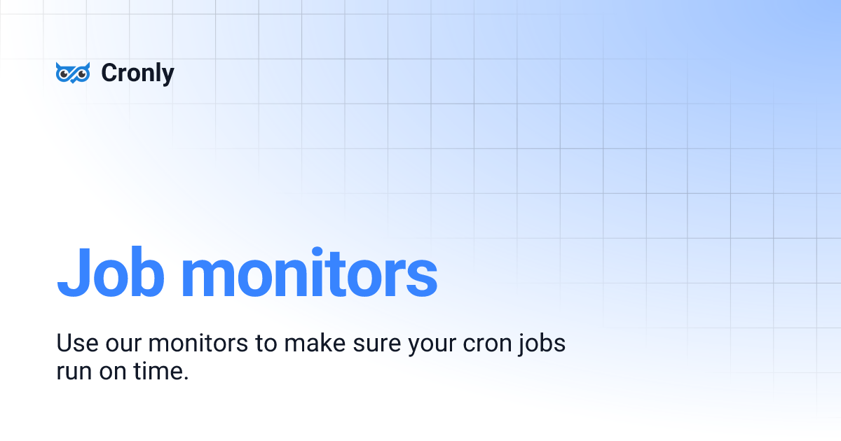 Job monitors | Cronly